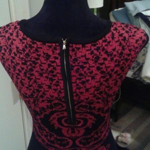 XOXO | Dresses | Xoxo Black And Fusha Form Fitting Dress | Poshmark